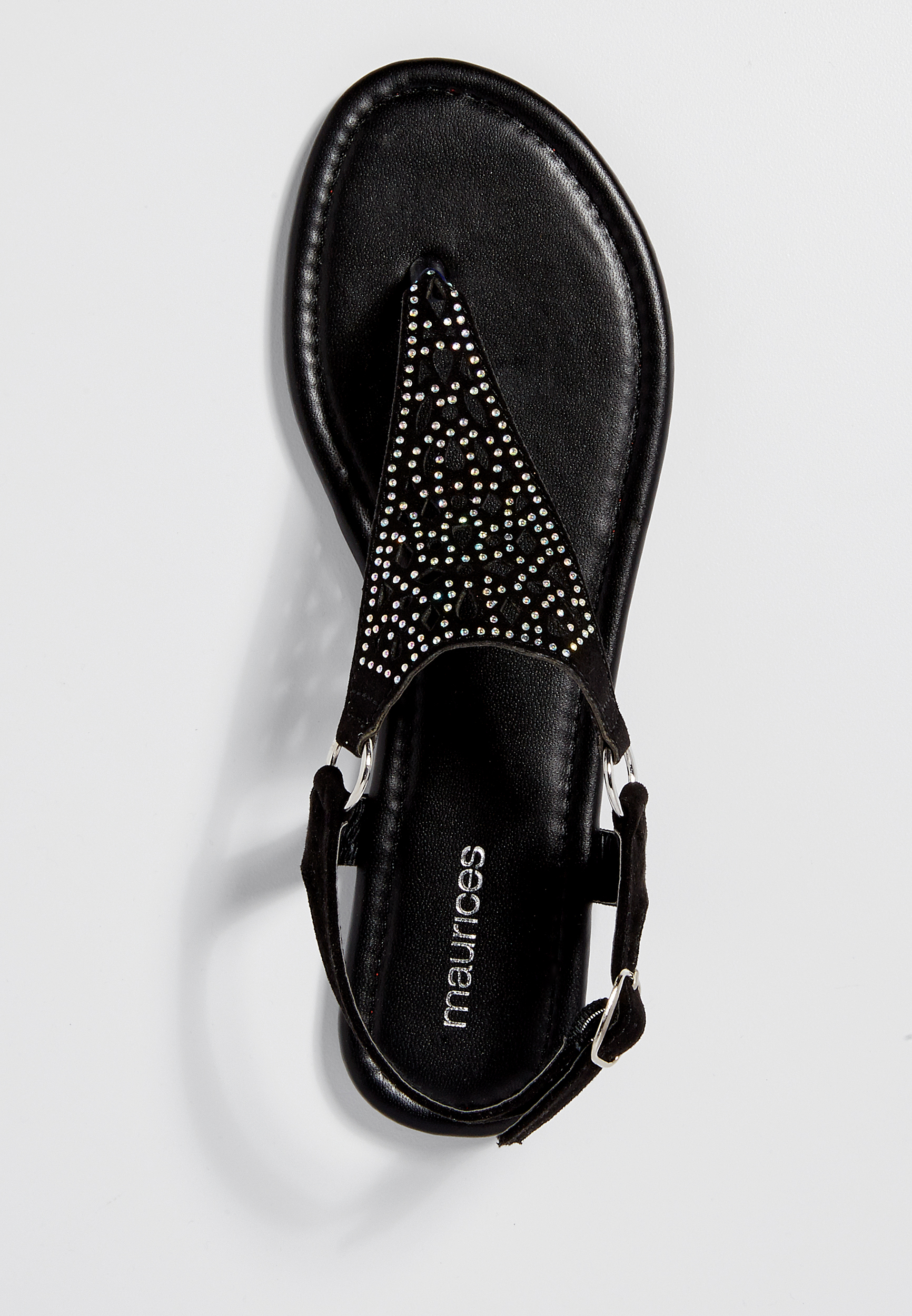 Athena laser cut sandal with rhinestones | maurices