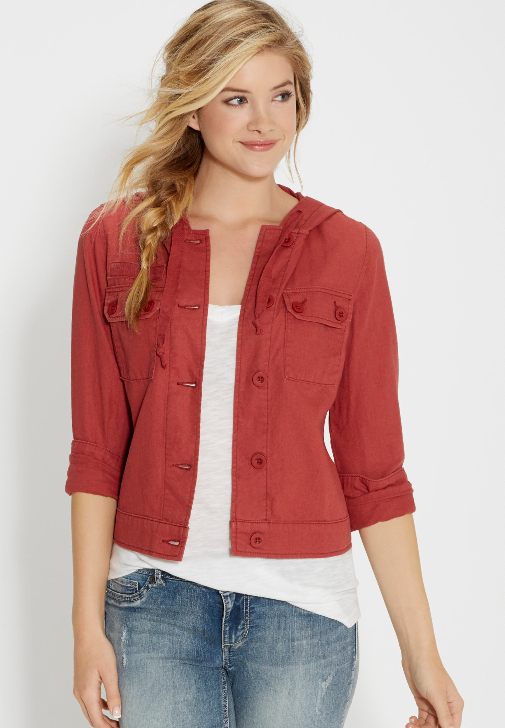 cropped linen jacket | maurices