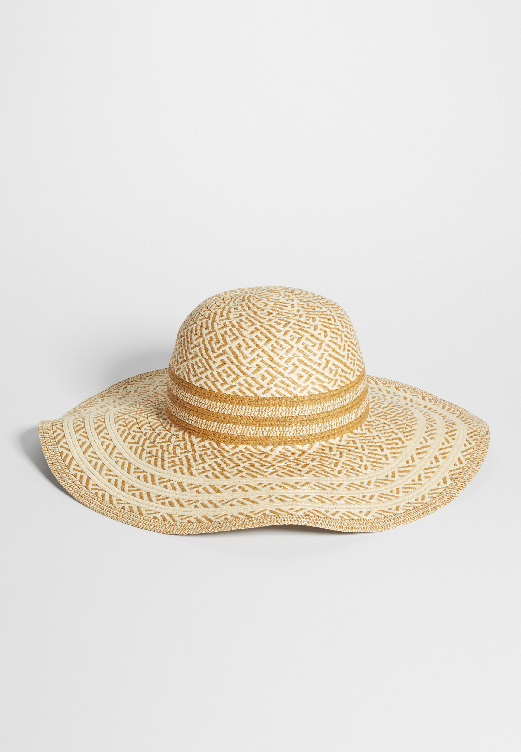 woven two tone floppy hat | maurices