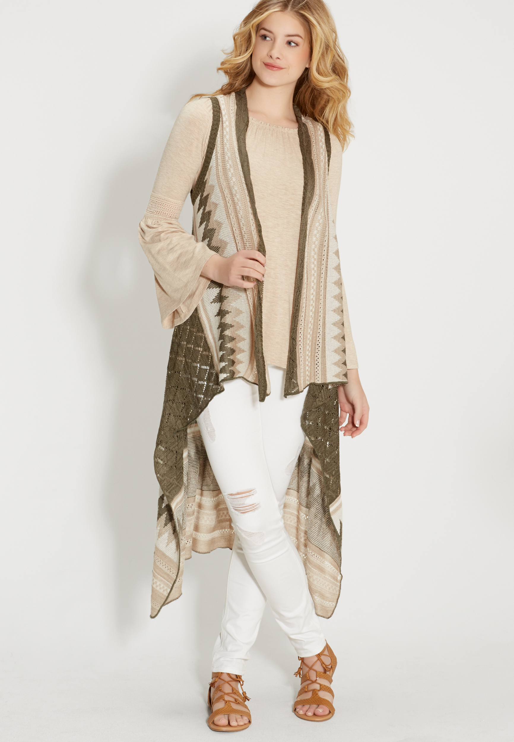 sweater vest with chevron stripes | maurices