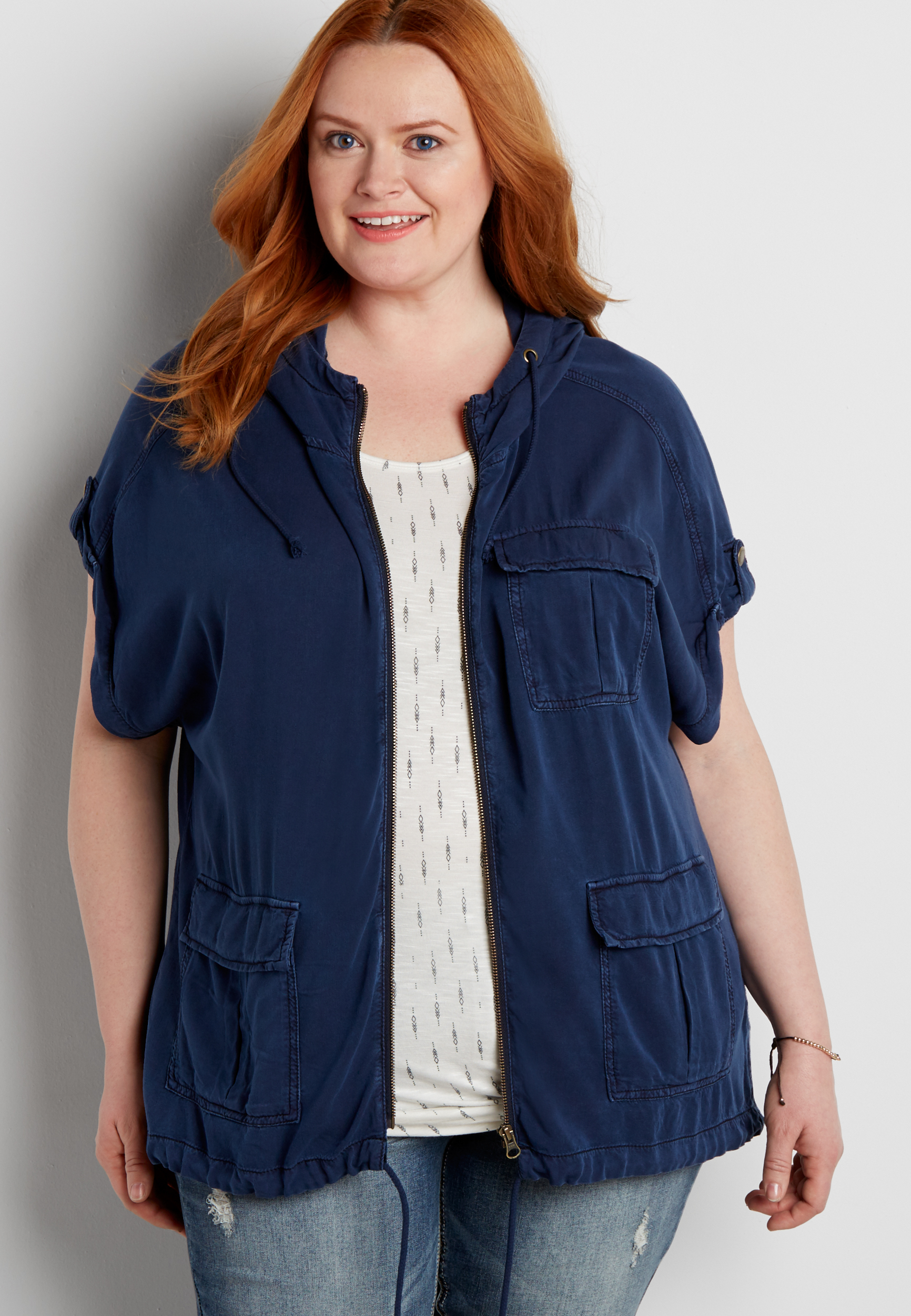 plus size drapey jacket with short dolman sleeves | maurices