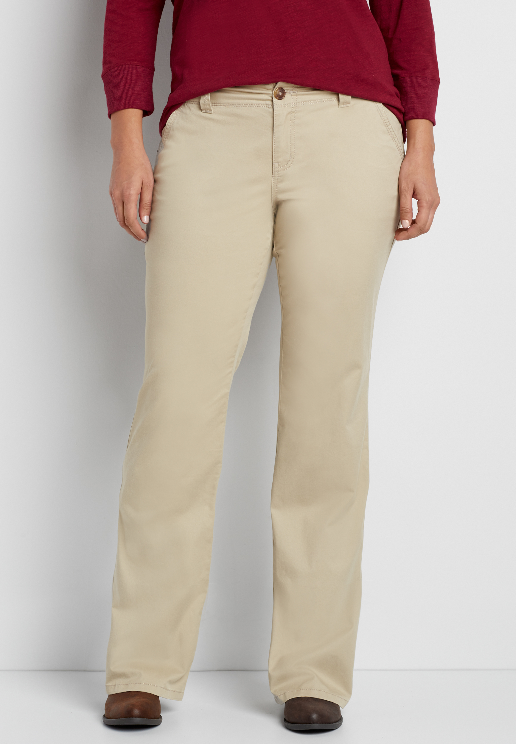 Plus Size Chino Pants In Khaki Maurices